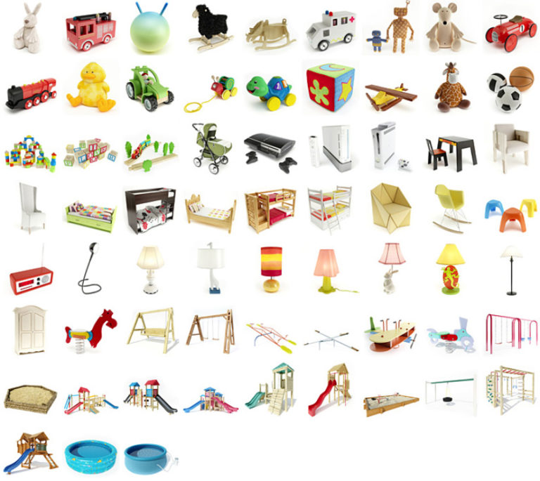 Archmodels Vol. 069 - Childrens Toys - 3D Textures, 3D Models & 3D Software