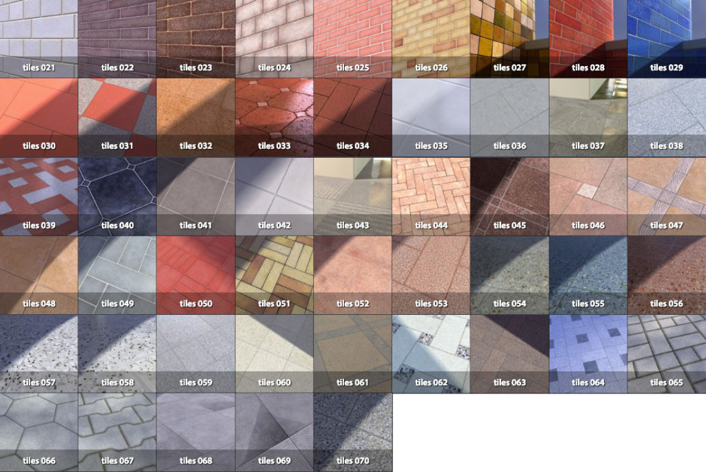3D Textures of Real Tiles, Huge Resolutions - www.3drender.co.uk