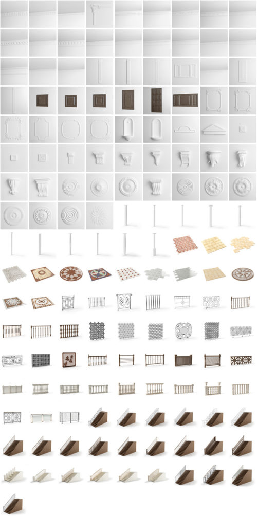 Architectural Ornaments and Railings Textures